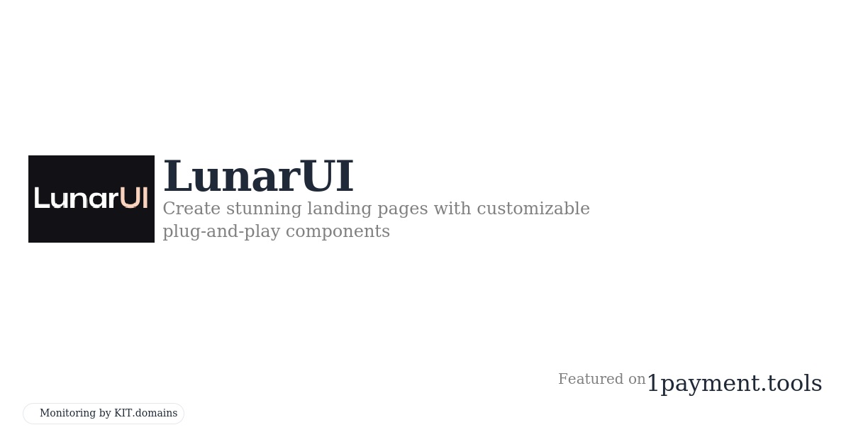 LunarUI - One-Time Payment & Lifetime Subscription Tools - 1payment ...